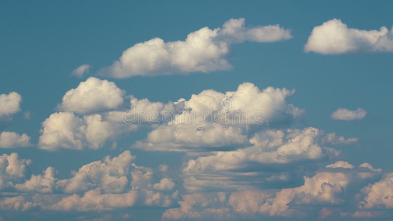 Background of Light Calm Clouds Changes Shape. Clouds Running Across ...