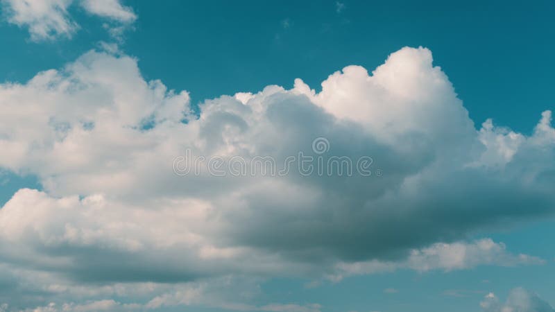 Background of Light Calm Clouds Changes Shape. Clouds Running Across Blue Sky. Heavenly Cloud ...