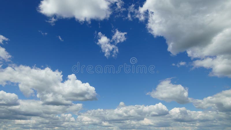 Timelapse of Beautiful Blue Sky with Clouds on Bright Sunny Day for ...