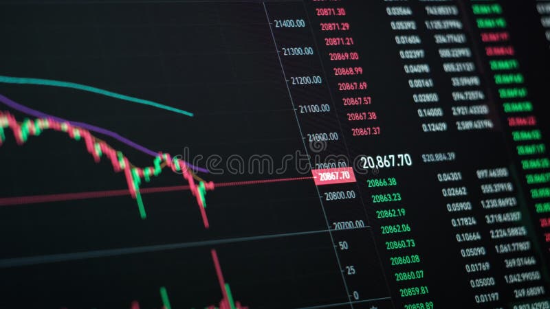 Timelapse Bitcoin Trading with Price Evolution Cryptocurrency Exchange ...