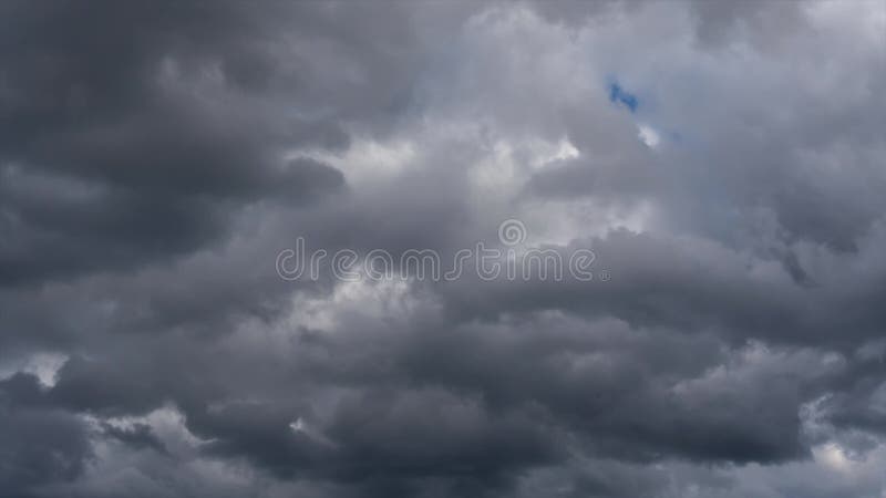 Timelapse of Black Clouds. the Sky is Dark and Cloudy, with a Sense of ...