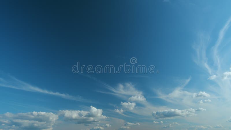 Blue Sky with Beautiful on Different Layers Clouds. Beautiful Sunny ...