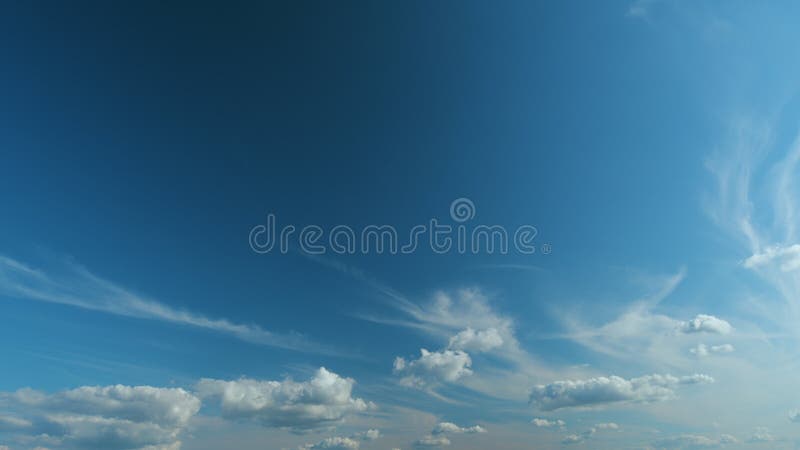 Blue Sky with Beautiful on Different Layers Clouds. Beautiful Sunny ...