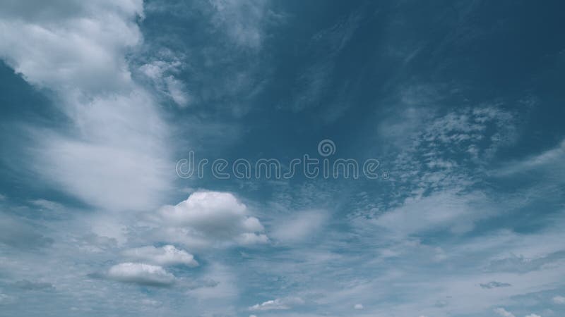 Blue Sky White Clouds. B-Roll Cloudscape Cloudy Stock Image - Image of ...