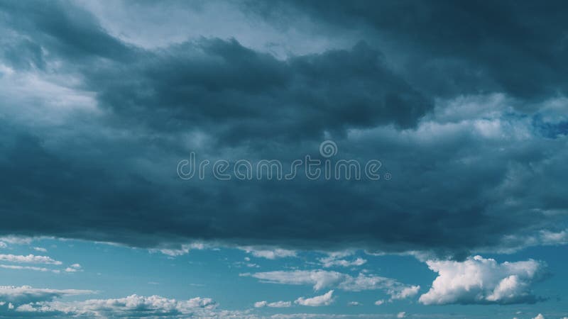 Changing on Cloudscape Environment in Rainy Season. Dark Puffy Clouds ...