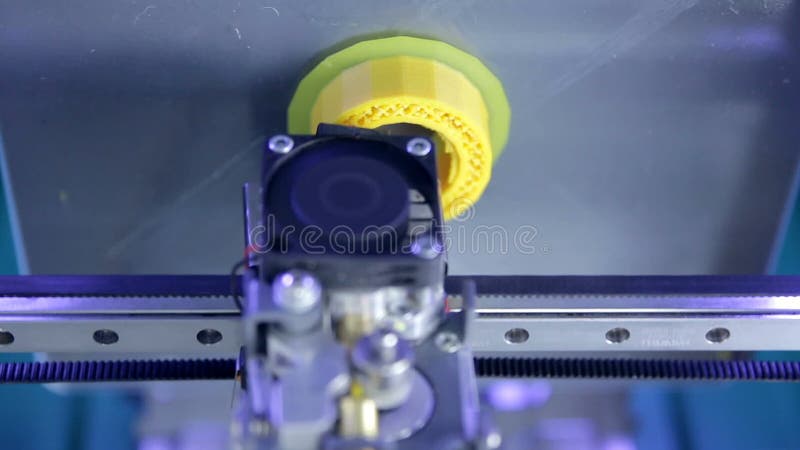 Timelapse of Printing Red Cup with Plastic Filament on 3D Printer Stock ...