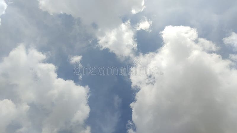 Timelapse of Clouds with Clear Sky at Noon in Summe Stock Video - Video ...