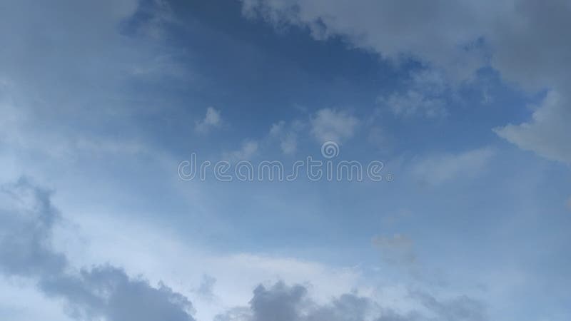 Timelapse of Clouds with Clear Sky at Noon in Summe Stock Footage ...