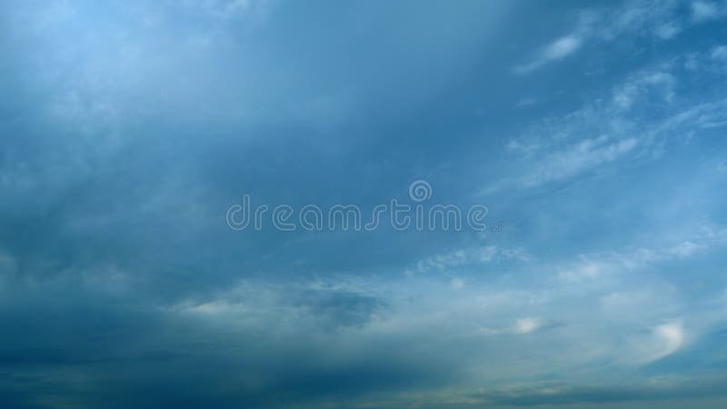 Clouds Move Lower and Faster in the Wind. Beautiful Colourful Fluffy ...