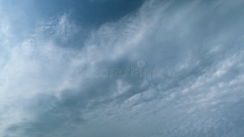 Clouds Move Lower and Faster in the Wind. Beautiful Colourful Fluffy ...