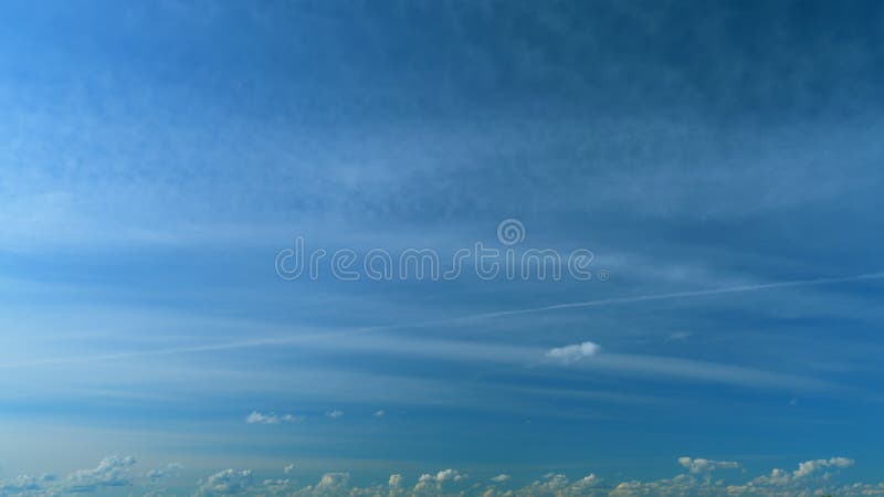 Cloudscape with Various Cloud Types on Background of Blue Sky. Semi ...