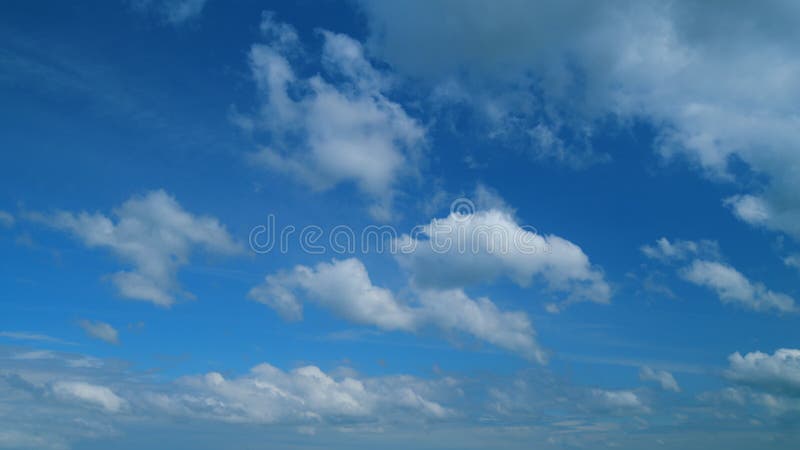 Cloudscape with Various Cloud Types on Background of Blue Sky. Semi ...