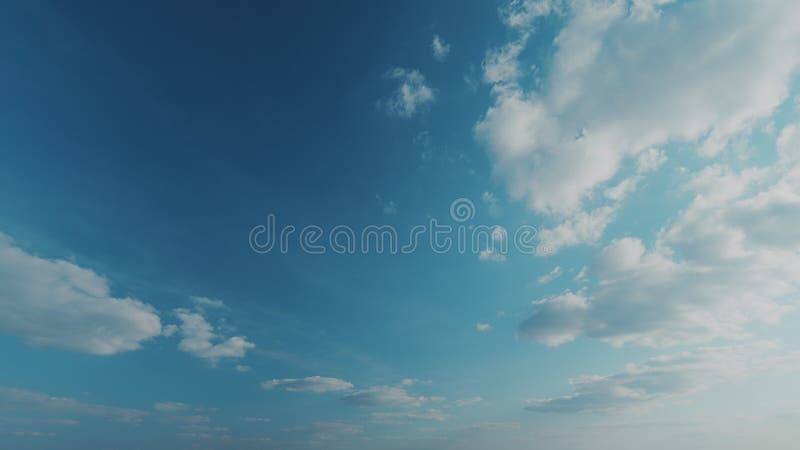 Cloudscape with Various Cloud Types on Background of Blue Sky. Semi ...