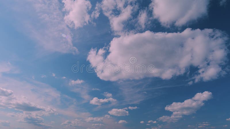 Cloudscape with Various Cloud Types on Background of Blue Sky. Semi ...