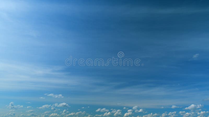 Cloudscape with Various Cloud Types on Background of Blue Sky. Semi ...