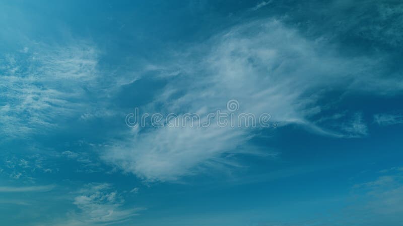 Cloudscape with Various Cloud Types on Background of Blue Sky. Semi ...