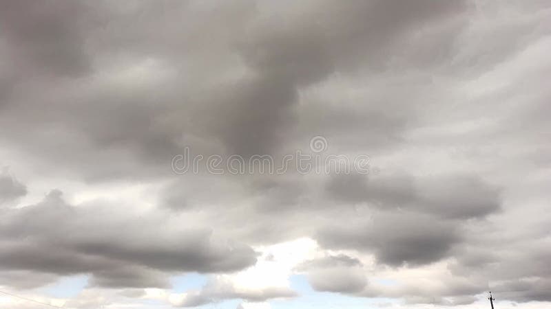 Timelapse of a Cloudy Blue Sky. Dark Clouds are Gathering. before the ...