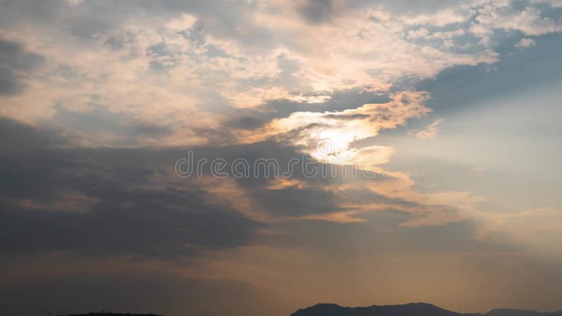 Timelapse of the Cloudy Sky at a Sunset Stock Footage - Video of ...