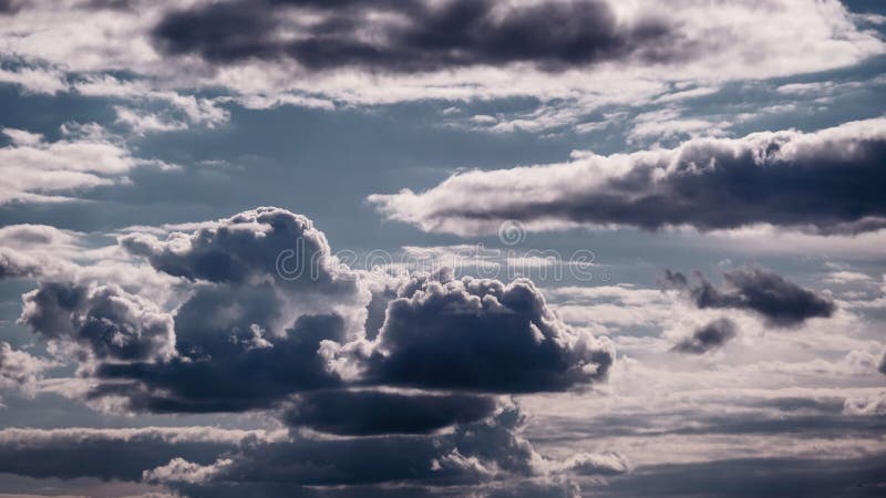 Timelapse of Cumulus Clouds Moving in the Blue Sky Stock Footage ...