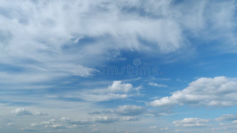 Dynamic Cloud Time-lapse from Calm Blue Skies To Cloudy. Puffy Fluffy ...