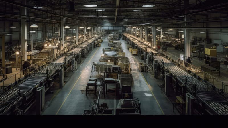A Timelapse of a Factory Assembly Line Created with Generative AI Stock ...