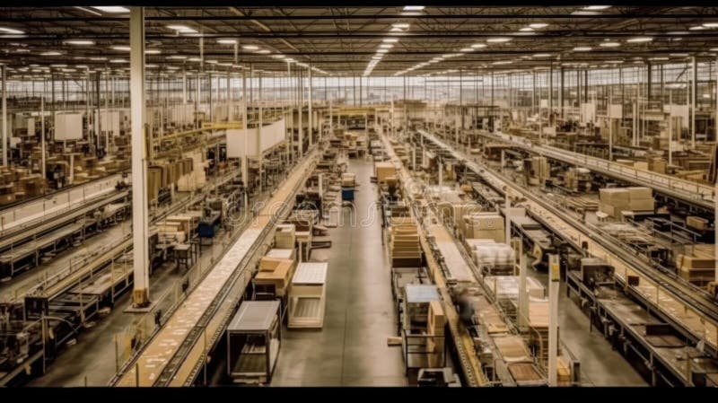 A Timelapse of a Factory Assembly Line Created with Generative AI Stock ...