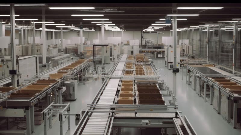 A Timelapse of a Factory Assembly Line Created with Generative AI Stock ...
