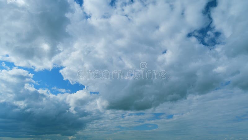 Floating Fluffy Clouds. Beautiful Sunny Blue Sky with Wispy Smoky White ...