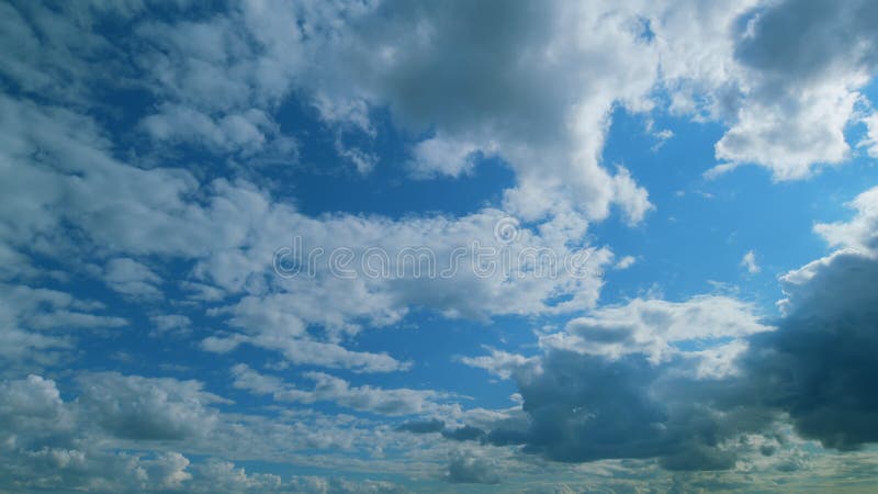 Flying Moving White Clouds in a Blue Sky. Blue Sky Background with Many ...
