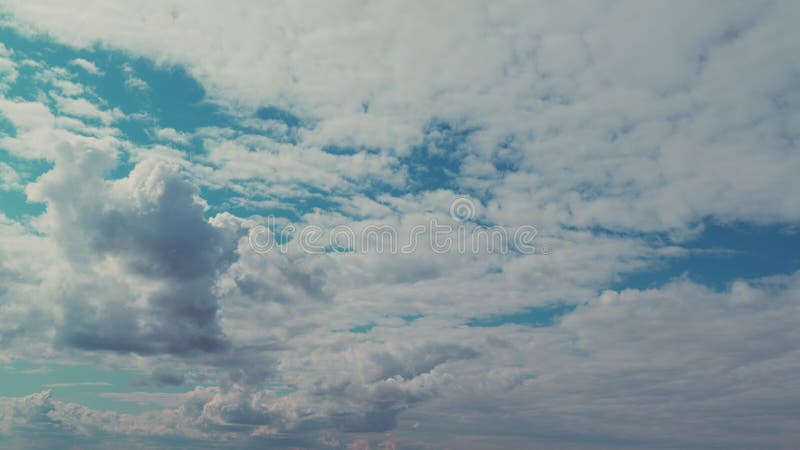 Flying Moving White Clouds in a Blue Sky. Blue Sky Background with Many ...