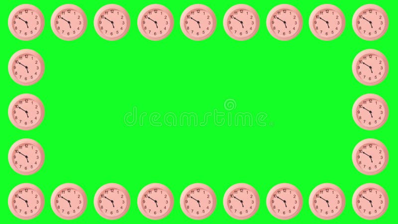 Timelapse of Wall Clocks that Form the Frame Stock Footage - Video of ...