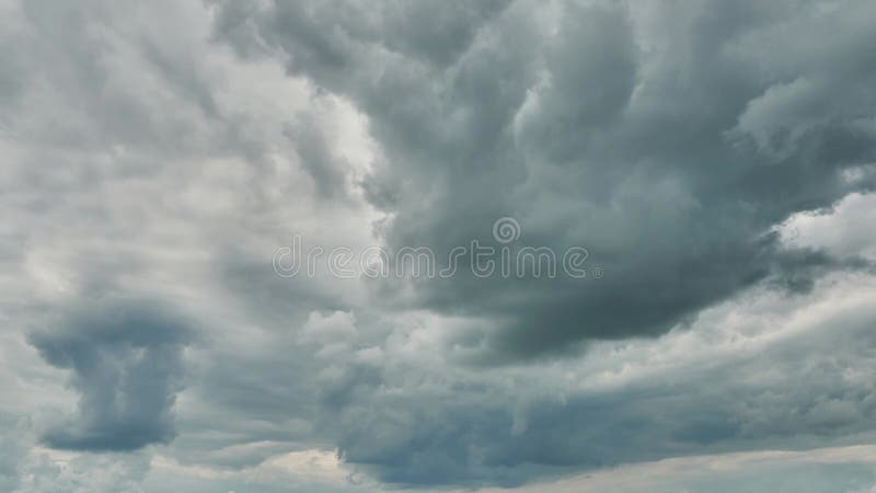 Timelapse Gray Clouds Close-up. Rainy Clouds Gather before the Rain ...