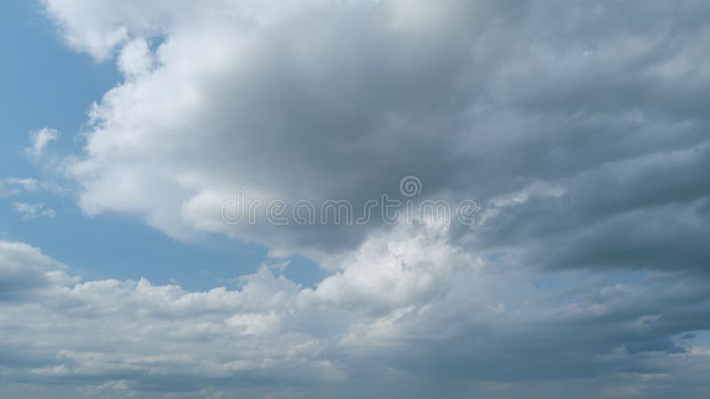 Gray Rainy Clouds Float Across Dark Sky. B Roll Sky and Dark Cloud ...