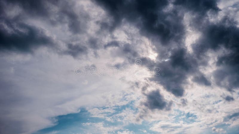 Timelapse of Grey Clouds Moving in the Sky Stock Video - Video of ...