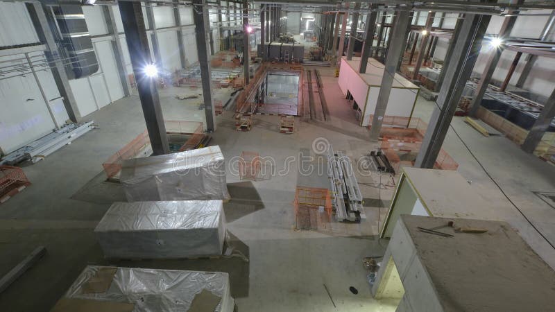 Timelapse of Large Spacious Workshop Interior Arrangement Stock Video ...