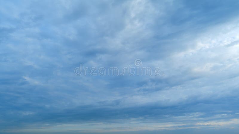 Light High Clouds Slide on Sky. Layer of Clouds in Blue Sky Moving ...