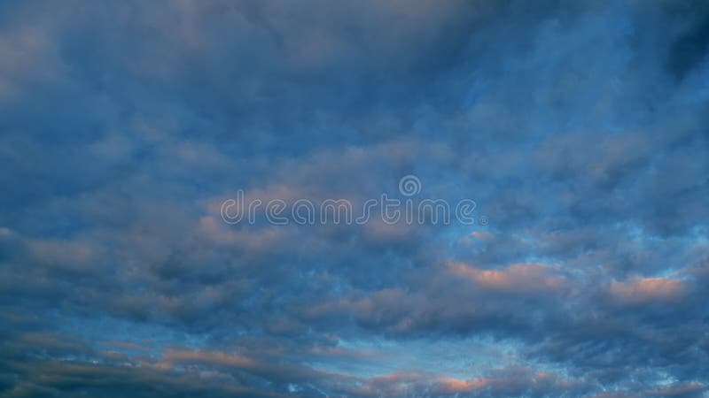 Lots of Small Clouds at Sunset. Puffy Fluffy Cirrocumulus Cloudscape ...