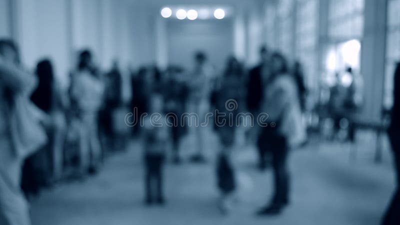 Timelapse Many People Inside the Building. Blurred Background Stock ...