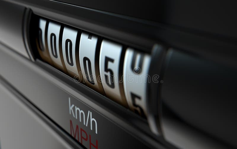 Timelapse Odometer Concept stock illustration. Illustration of turning ...