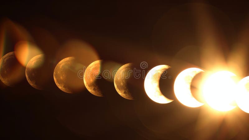 A Timelapse Photo of the Moons Shadow Gradually Moving Across the Suns ...