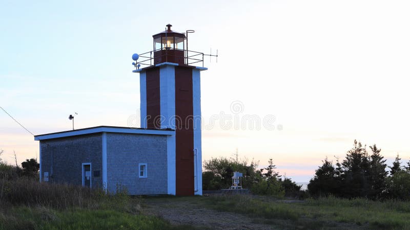 Timelapse Point Prim Lighthouse in Digby, Nova Scotia 4K Stock Footage ...