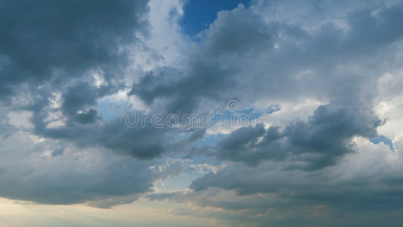 Raining Tornado Cloudy Motion. Gale Cloudscape. Thunderstorm on Heaven ...