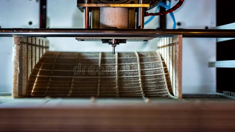 A Timelapse Sequence of a 3D Printer As it Constructs a Small Aircraft ...