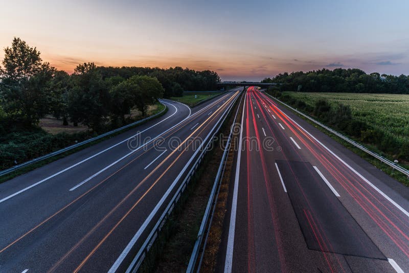 Timelapse Shot of Cars Driving on the Highway Stock Photo - Image of ...