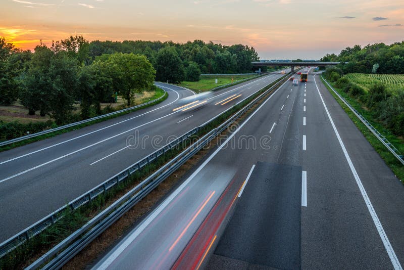 Timelapse Shot of Cars Driving on the Highway Stock Image - Image of ...
