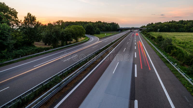 Timelapse Shot of Cars Driving on the Highway Stock Photo - Image of ...