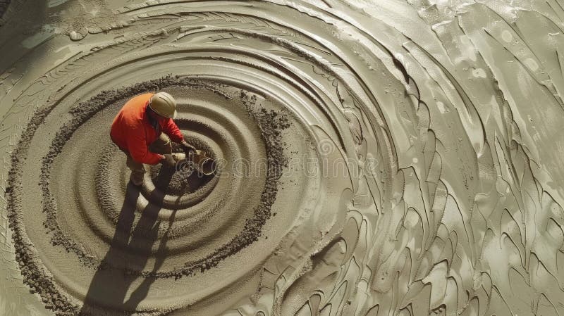 A Timelapse Shot of a Worker Creating a Beautiful Smooth Swirl Pattern ...