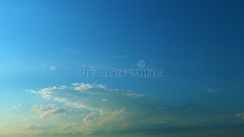 Sky Blue or Azure Sky and Clouds. Soft White Clouds on Pastel Blue Sky ...