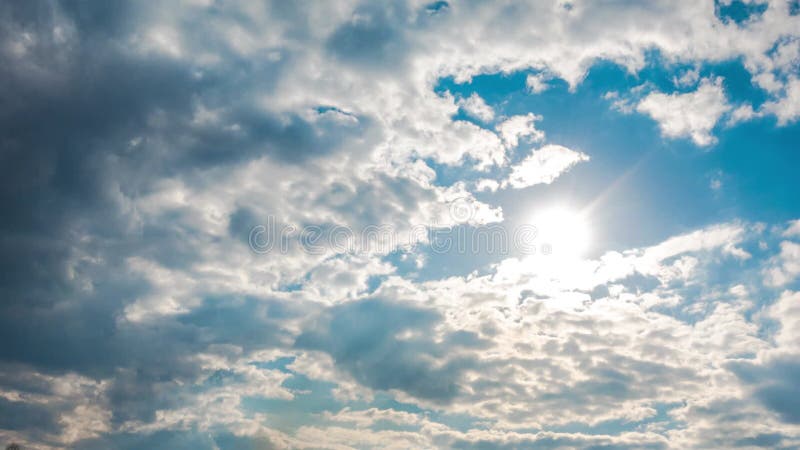 Timelapse of Sky with Moving Clouds Stock Footage - Video of convection ...