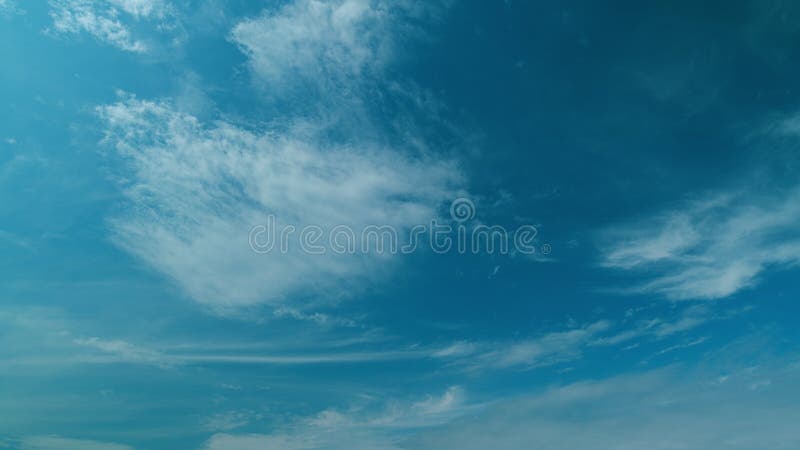 Sky with Several Layers of Clouds Moving in Different Directions. Sun ...